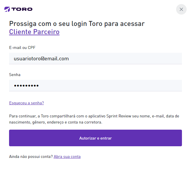 Toro Investimentos - Integrações
